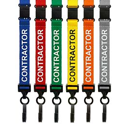 Lanyards Pre-Printed For a Contractor | LanyardsTomorrow.co.uk