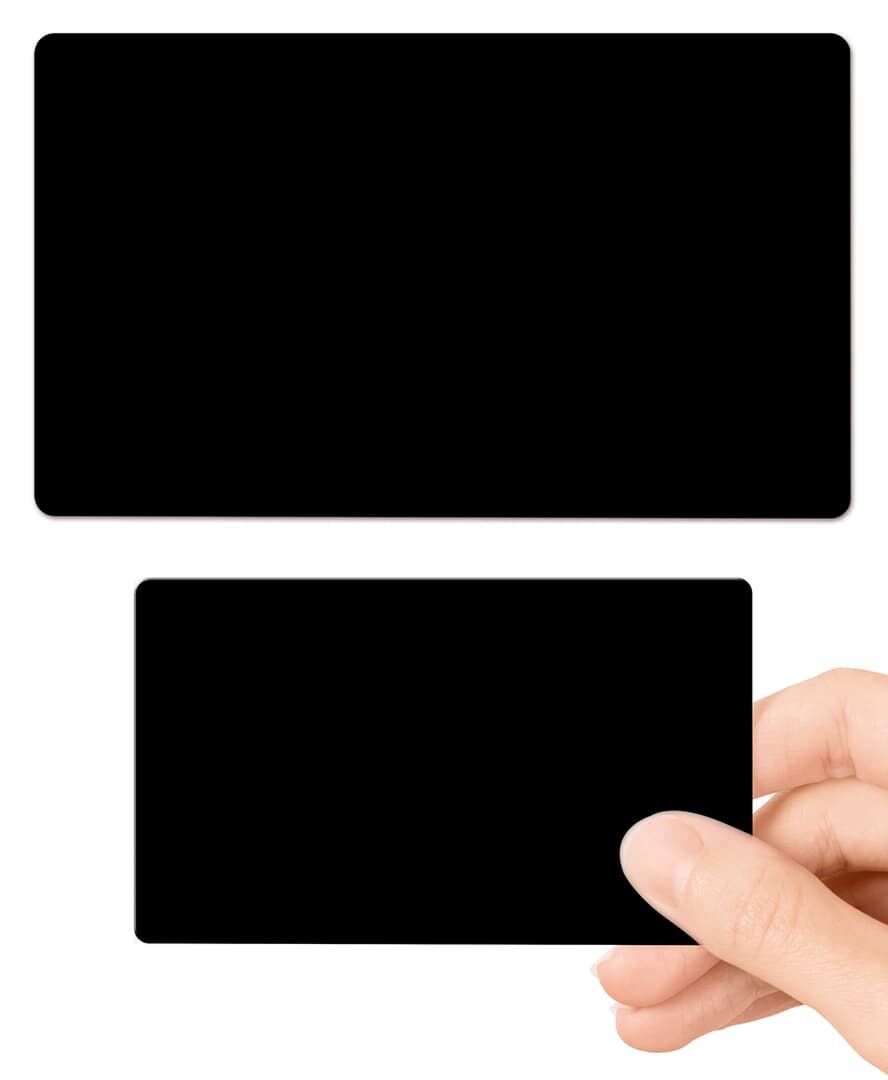 Blank Plastic ID Cards PVC 760 Micron Matt Black Finish