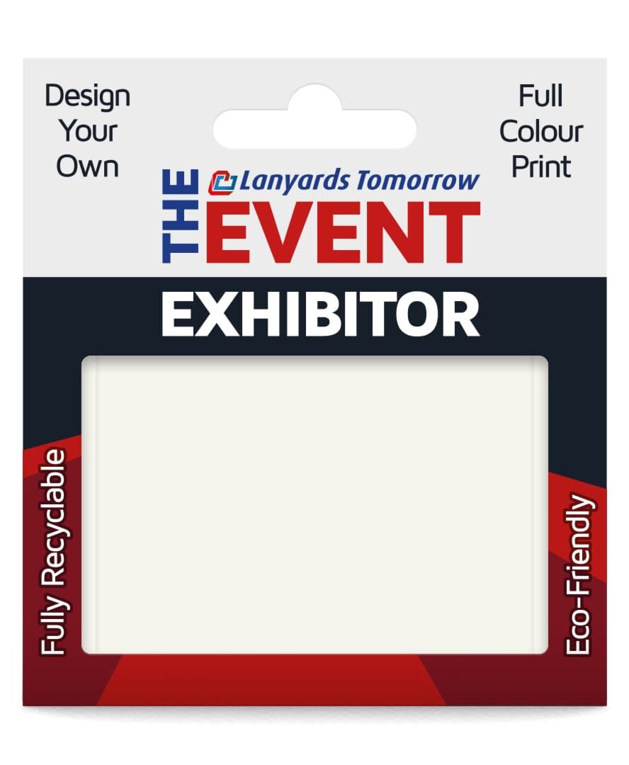 Custom Paper Card ID Badge Holder Full Colour Holds 8.6cm x 5.4cm