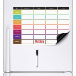 CKB LTD Magnetic Weekly Fridge Board | Family Meal Planner
