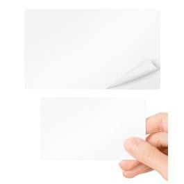 Blank Plastic Self-Adhesive ID Cards White 320 Micron